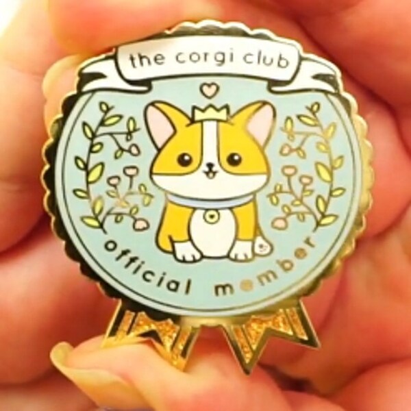 Corgi Club Pin, Corgi Pins, Enamel Pins, Lapel Pins, Pins, Pin, Corgi ...