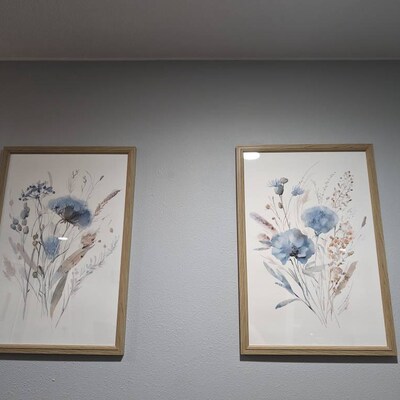 Wildflower Home Decor Wall Art for Living Room Wild Floral Artwork Set ...