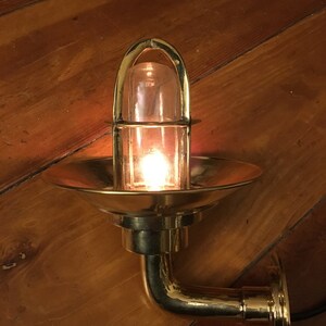 Vintage Nautical Brass Light Fixture Ship Light Restored and - Etsy