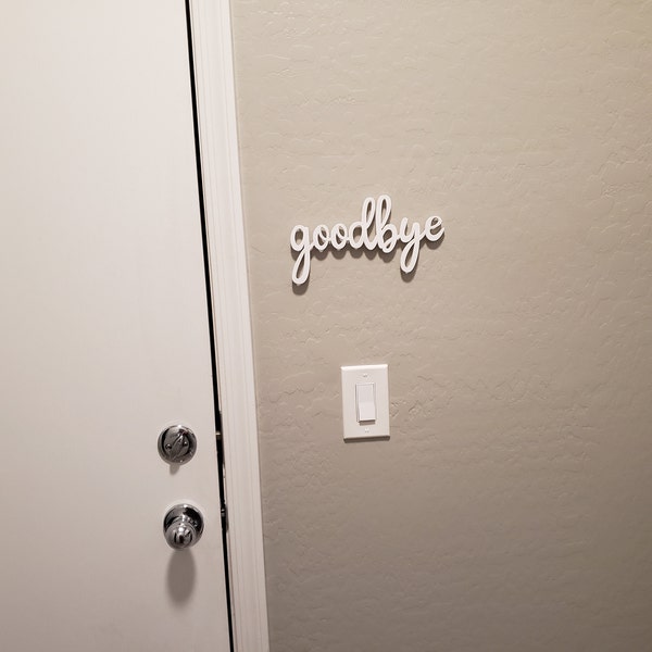 Goodbye Sign- Goodbye Door Sign- Goodbye Cut Out Wording - Etsy