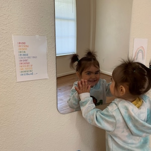 Rectangle Shatterproof Acrylic Safety Wall Mirror With Rounded Corners ...