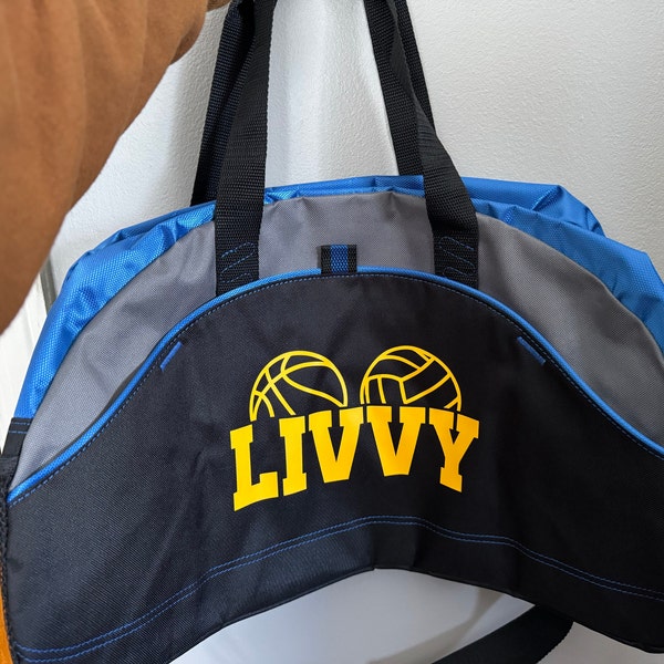 Personalized Gymnast Bag, Gymnastics Bag, Custom Duffle Bag, Grey ...