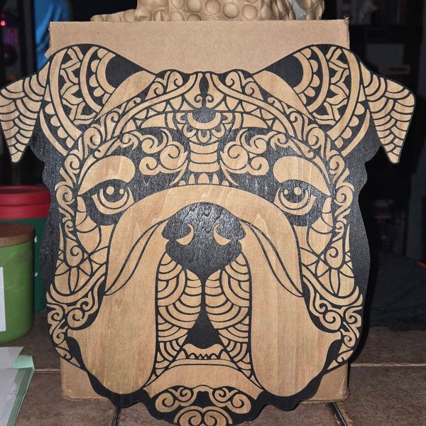 Laser Engraved Frenchie Head, Laser Engraved French Bulldog, Frenchie ...