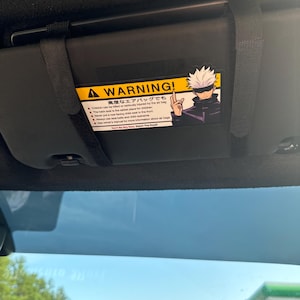 Anime Warning Sticker,anime, Airbag Warning Sticker, Visor Anime ...