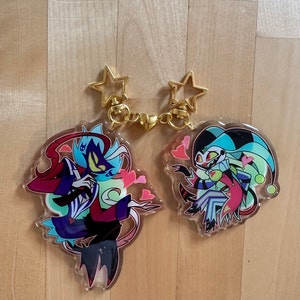Helluva Boss Acrylic Epoxy Keychains Blitz Stolas Moxxie Millie ...