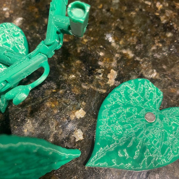 3D Printed Pathos House Plant With Spinny Pot | Houseplant Expandable ...