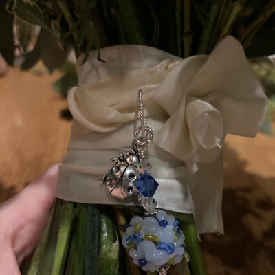Bridal Bouquet Charm Something Blue for Bride From Mom Gift for Bride ...