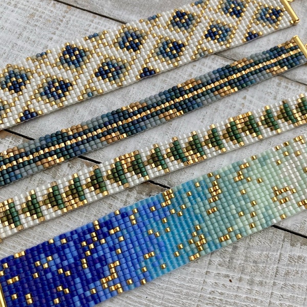 Easy Loom Bracelet Pattern, Miyuki Delica Chart, Bead Loom Diagram ...