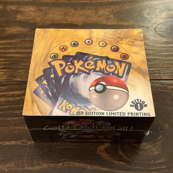 Filled & Sealed Vintage Proxy Pokemon Trading Card Game Booster Box ...