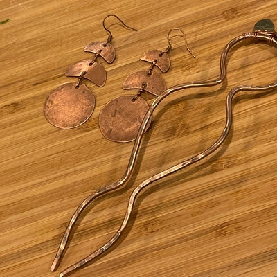 Fluorite Copper Hair Pin Wire Wrapped Hair Slide Metal Hair - Etsy