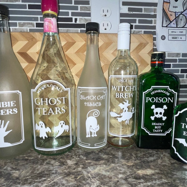 Halloween Bottle Labels Svg Png, Transparent Labels, Witch's Brew ...