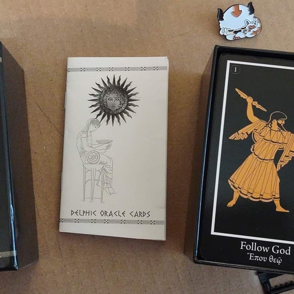 Delphic Oracle Cards Temple of Apollo Delphi Pythia Message Self Knowledge Greek Mythology Tarot ...