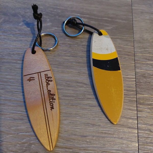Custom Surfboard Keychain From Recycled Skateboards - Personalized Gift ...