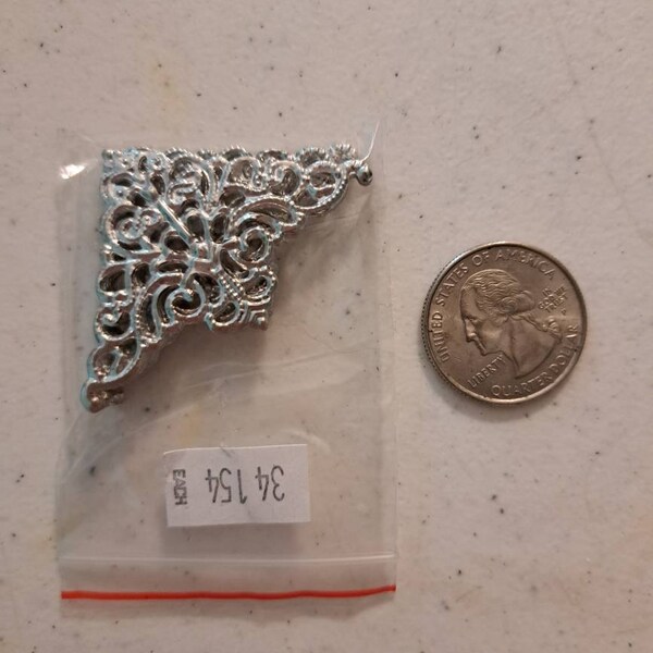 Silver Triangle Filigree Stamping / Filigree Jewelry Finding ...