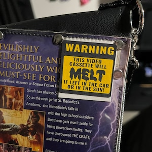 1.5x1.5 VHS Melt Warning Label Sheet of 6 | Removeable | Retro | VHS ...