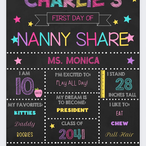 Editable First & Last Day School Sign | Canva Template | Back to School ...