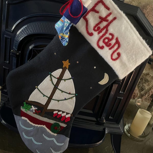 Sailing Christmas Stocking--"deck the Deck" - Etsy