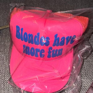 Puff Neon Trucker Hats/ Pool Party / Beach Vacation / Bridesmaid Hat ...