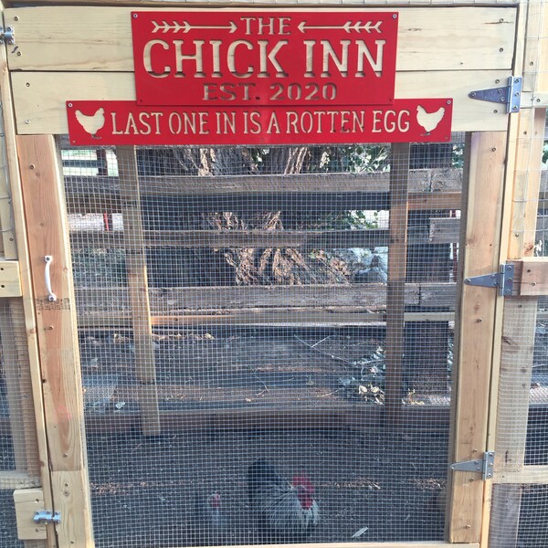 The Chick Inn - Established Year (personalized) - 24" Wide X 8" Tall ...