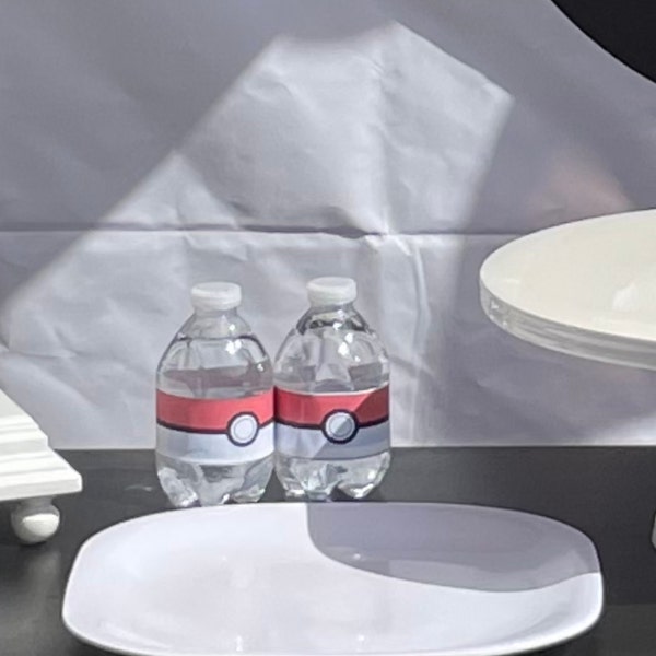 Pokemon Party (mini) Water Bottle Labels - Pokeball | Pokemon Party ...