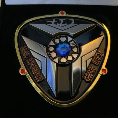 Time Traveler Quantum Fire Red Badge Metal Prop Concept Time Ranger ...