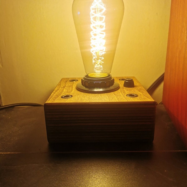 Handmade Wooden Edison Lamp: Industrial Steampunk Style - Etsy