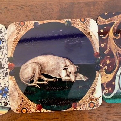 Medieval Greyhound Coasters Set of 4 - Etsy UK