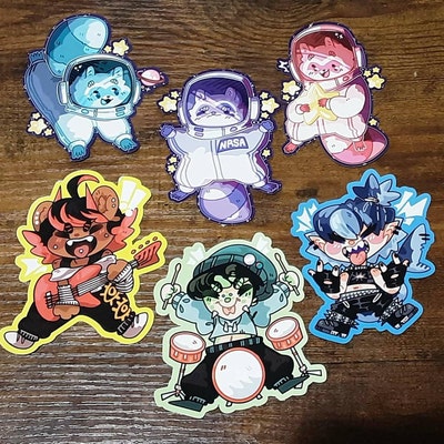 Space Raccoons Waterproof Stickers - Etsy