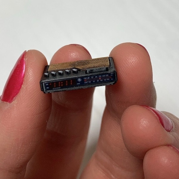 Mini 80's Alarm Clock Radio Retro Miniatures - Etsy