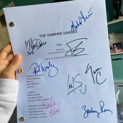Vampire Diaries TV Script Signed Autographed Paul Wesley, Ian ...