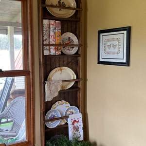 Plate Rack, Wall Hanging Dishes Display Rack, Plate and Platter Display ...