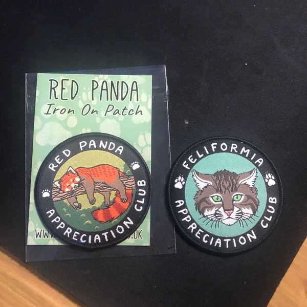 Red Panda Appreciation Club Iron on Woven Patch 7cm - Etsy