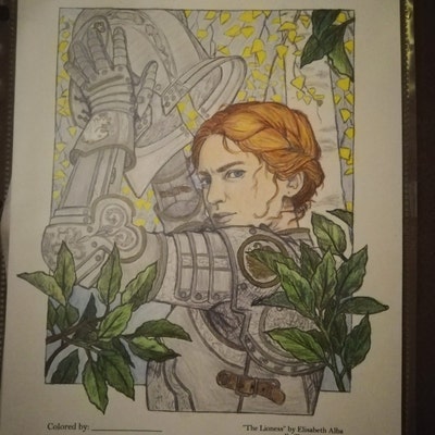 Coloring Book Page Printable PDF Download Alanna the Lioness Lady ...