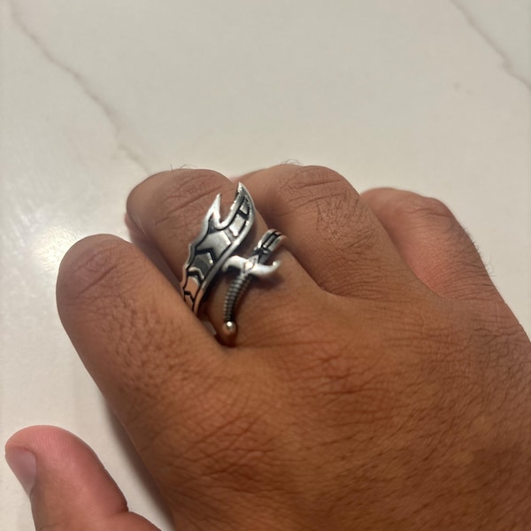 925 Sterling Silver Men's Ring, Cobra Snake Silver Ring, Handmade Men's ...