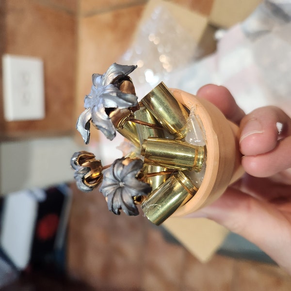 Bullet Boutonniere -ammunition Casing Pin - Bouquet Brooch -rustic ...