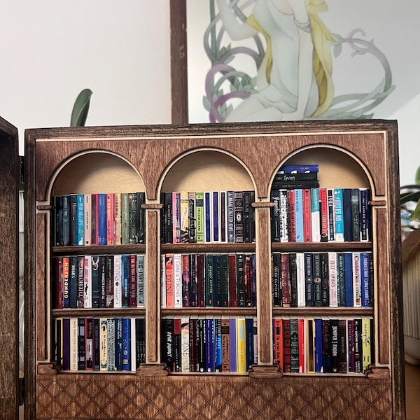 Personalized Wooden Book Shelf Dividers, Horizontal Genre Organizers ...