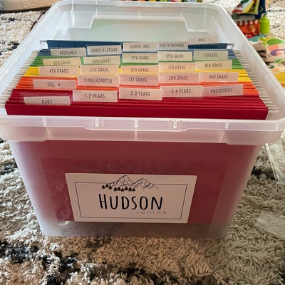 Milestone Tote Labels Milestone Tote Name Decal and Folder Labels DIY ...