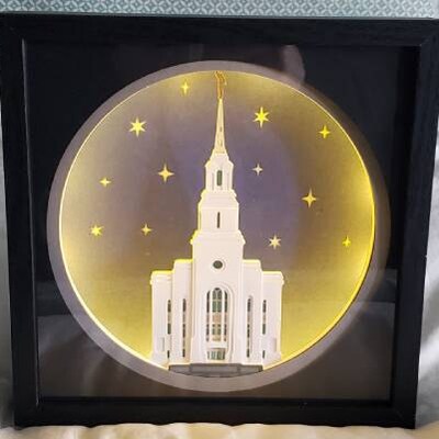 Layton Utah LDS Temple 3D Shadow Box - Etsy