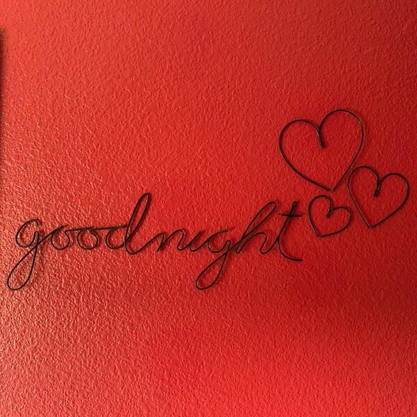 Wire Word Art, Goodnight Sign, Wire Writing, Wire Sign,metal Word Art ...