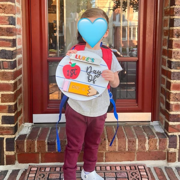 First Day of School Photo Prop, Back to School Sign Kit, Personalized ...