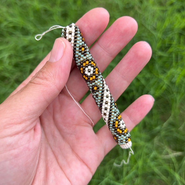 Bead Crochet Pattern Bead Crochet Necklace Pattern Beadwork Graph ...