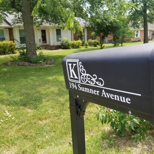 Mailbox Decal #10 - Custom Personalized Vinyl Mailbox Decal - SET OF 2 ...