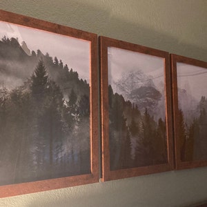 Canvas Set 3 Forest Landscape Print Set Fog Forest Poster | Etsy