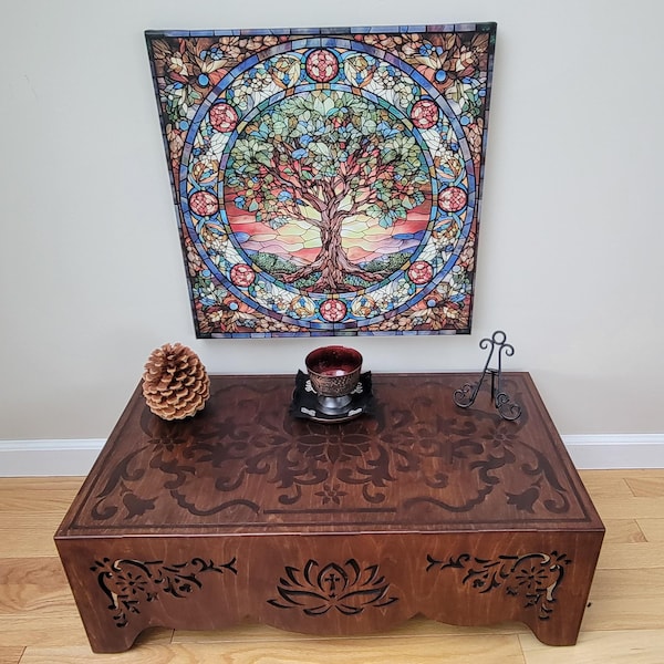 Small Table, Meditation Table, Prayer Table, Meditation Altar, Tea ...