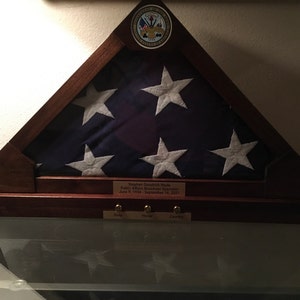 Flag Display Case With Embedded Shell Casings Maple Inlay - Etsy