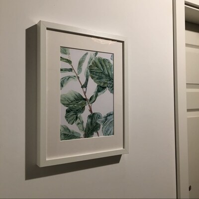 SET of 2 Above Bed Decor Fiddle Leaf Fig Printable Wall Art, Botanical ...