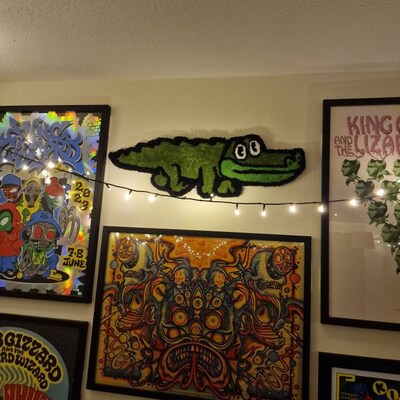 Drippy King Gizzard Gator Hand Tufted Rug Made to Order 3 Feet - Etsy