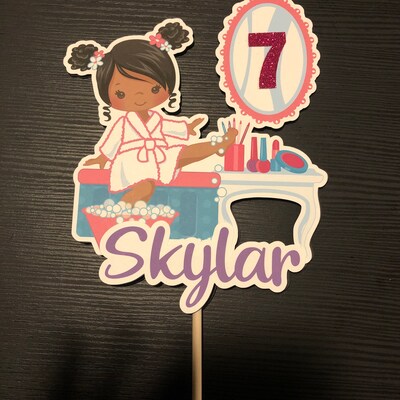 Spa Cake Topper Spa Cake Topper Set Spa Party Spa Party Decor Cake ...