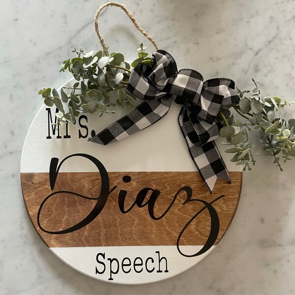 Personalized Teacher Custom Farmhouse Classroom Sign. Custom Teacher ...