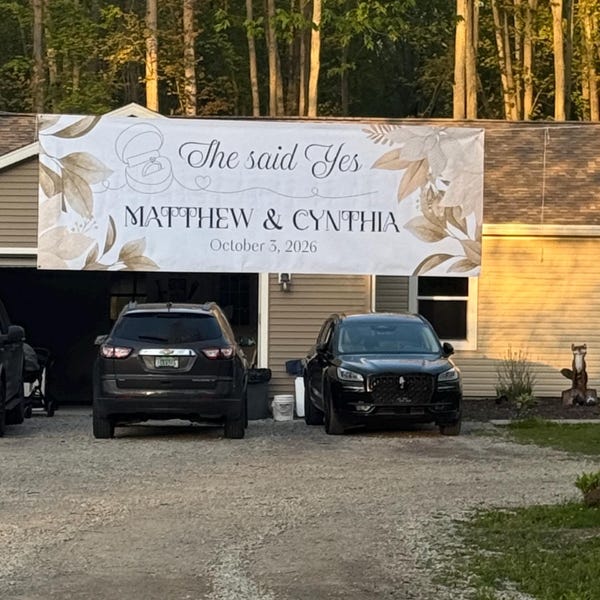 Engagement Banner, She Said Yes Banner, Engagement Decor, Indoor Banner ...